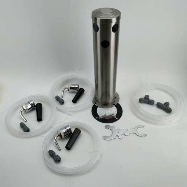 Triple tap Brushed Stainless Font Kit – BeerLuv